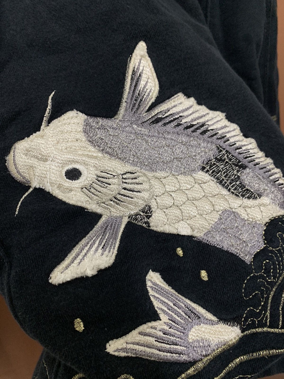 Designer GENETIC MANIPULATION SHINICHIRO KURIYA KOI FISH EMBROIDERY ...
