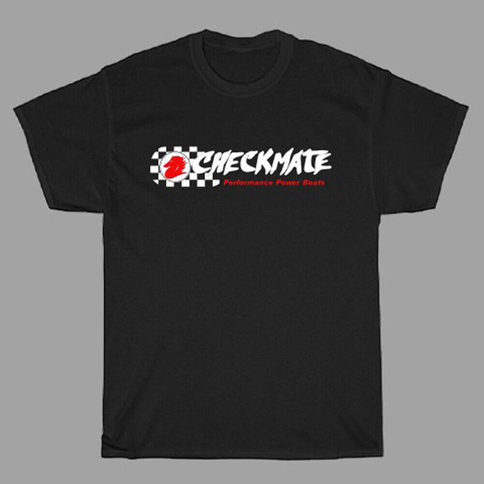 Gildan Checkmate Boats Speed Racing Logo Men's Black T-Shirt | Grailed