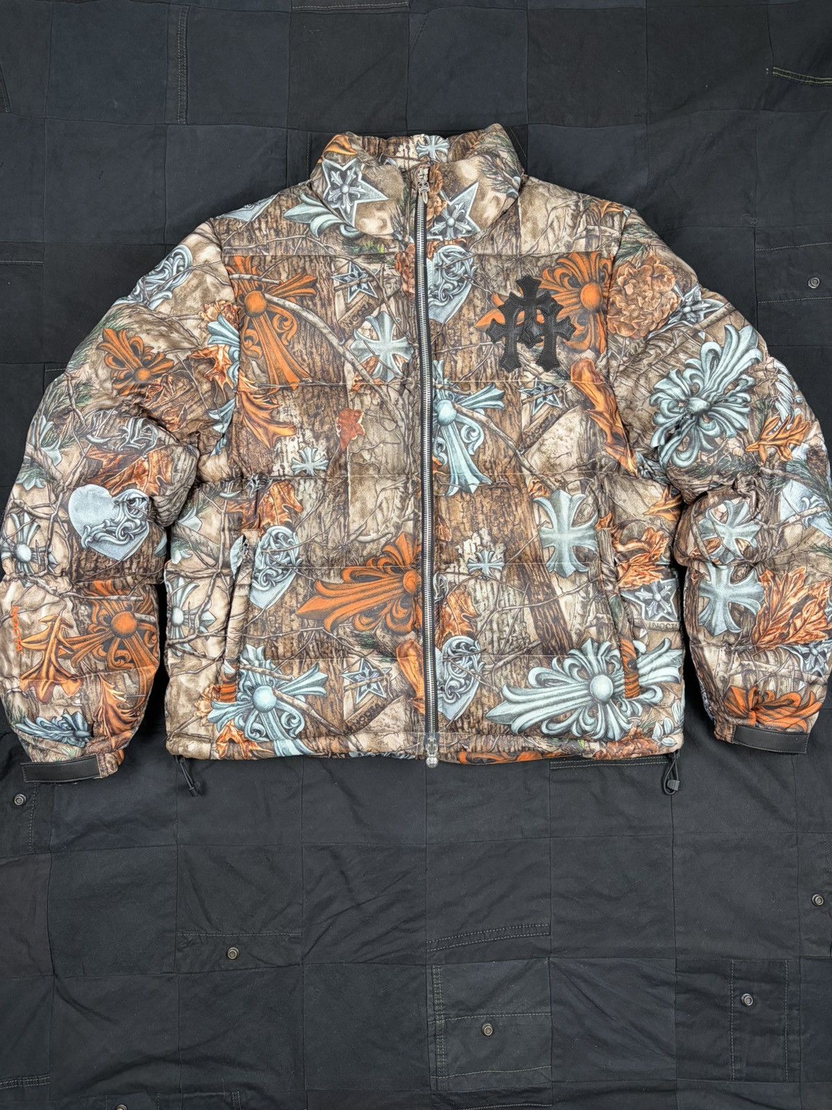 Chrome Hearts × Drake NOCTA Puffer Jacket with Leather Patches | Grailed