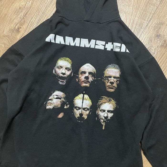 Vintage Vintage Very Rare 90 Rammstein Sehnsucht Face Bootleg Hoodie ...