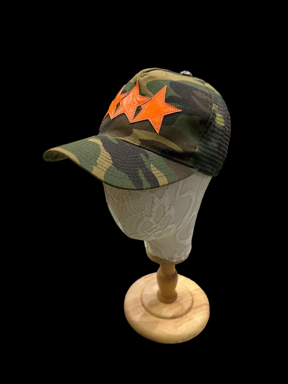 Chrome Hearts × Vintage VINTAGE CHROME HEARTS TRIPLE STARS CAMO TRUCKER ...
