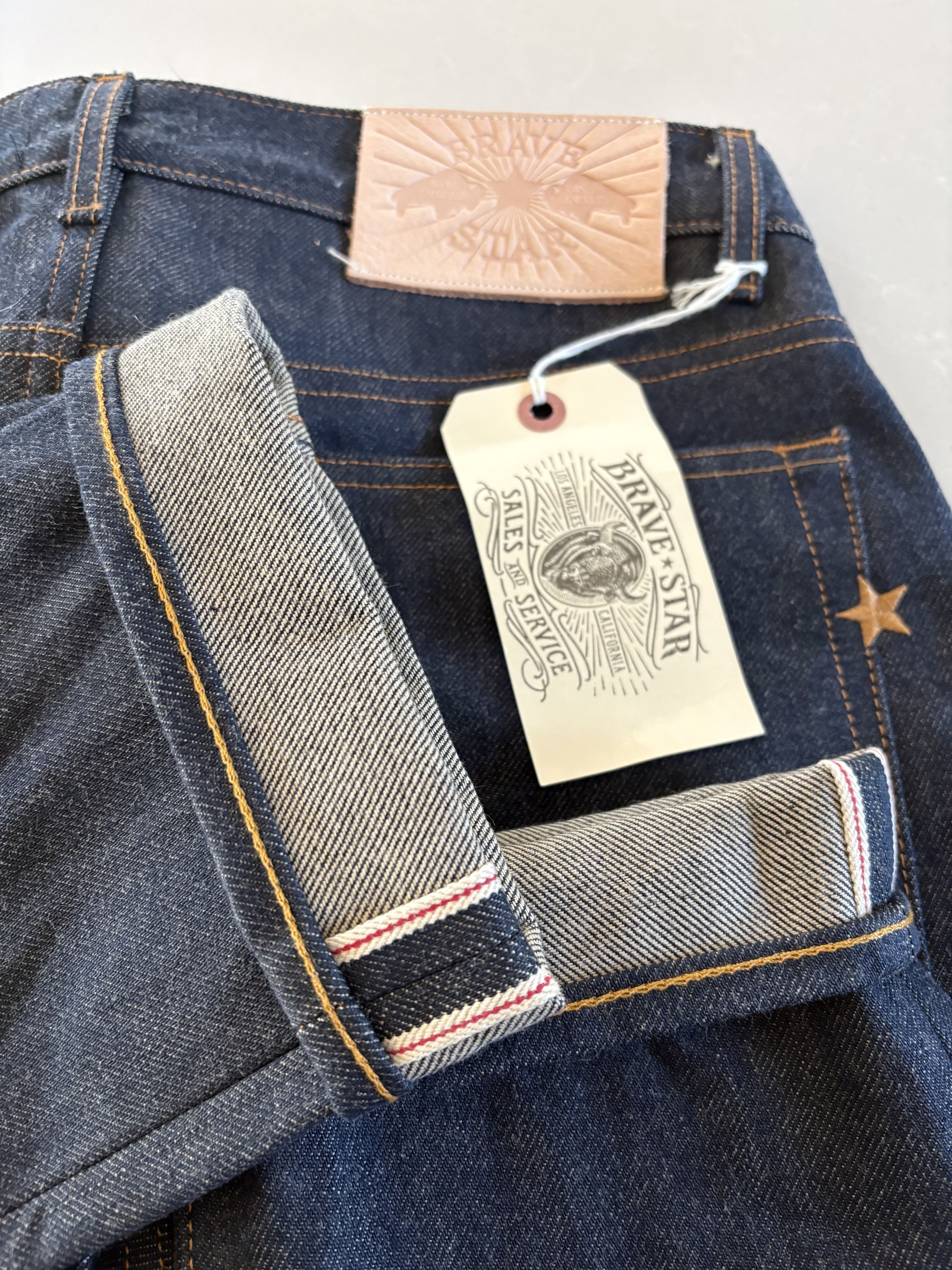 Brave Star Selvage NEW Brave Star Slim Straight 16.50 OZ Japanese ...