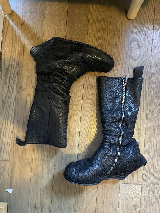 Rick Owens Rick Owens FW10 gleam python turbo wedges | Grailed