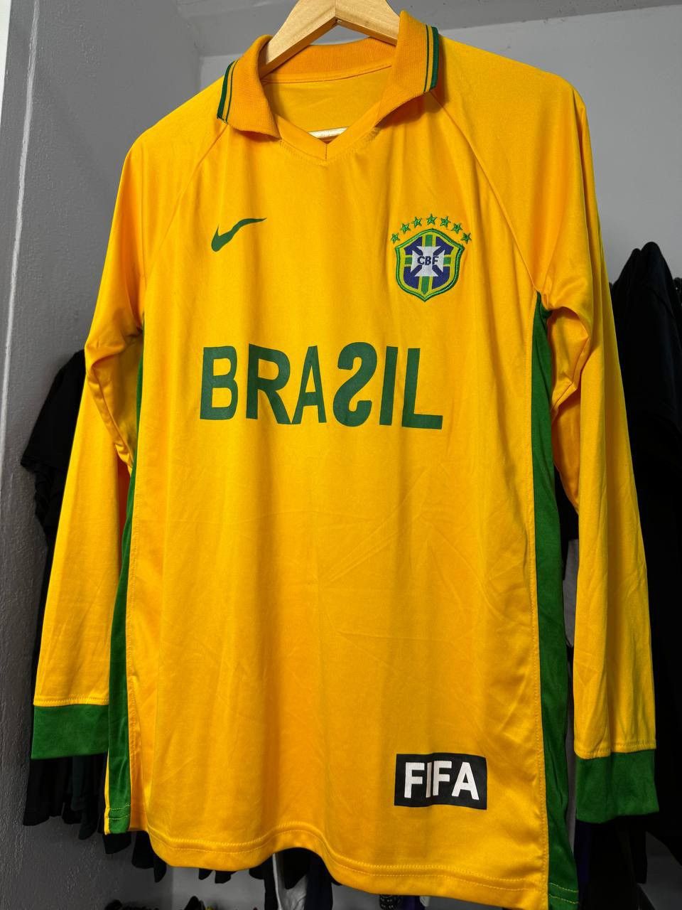 Nike Football Shirt Long Sleeve Brazil Home | Grailed