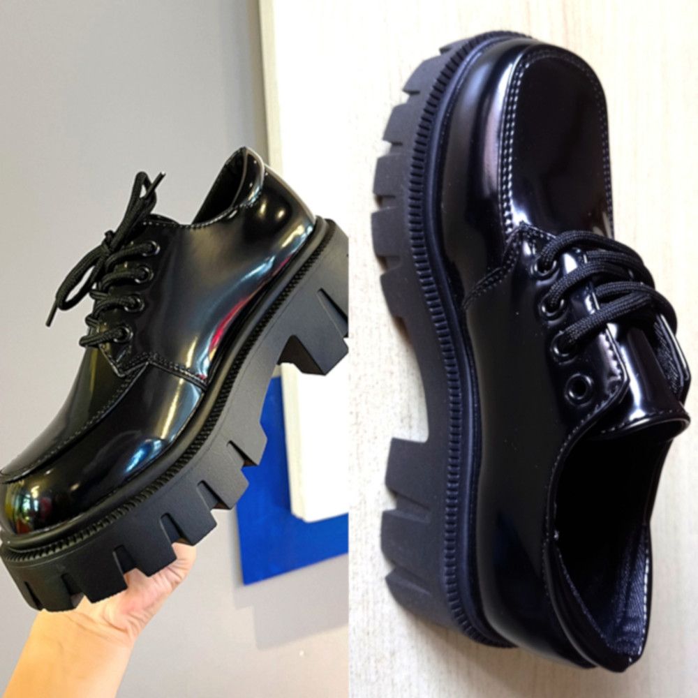 Vintage Stunning England Patent Leather Thick Block Heels Shoes RARE ...