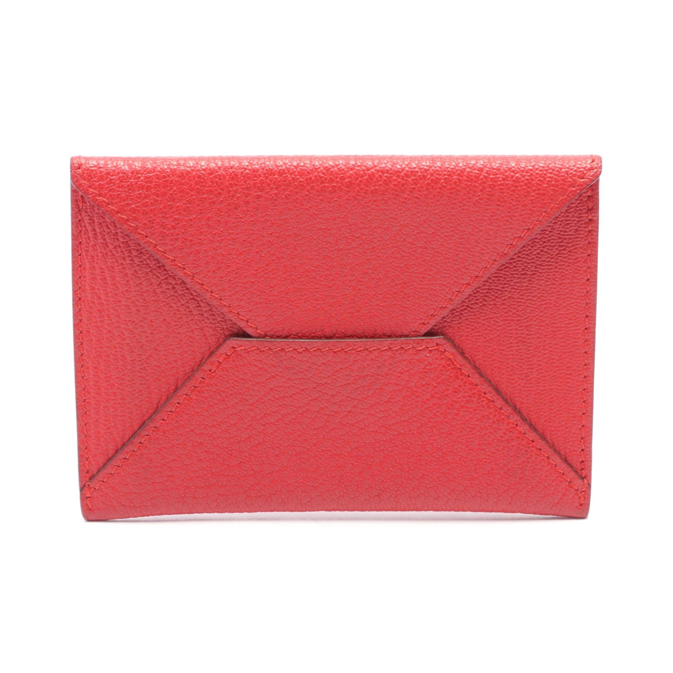 Hermes Hermes Envelope Card Case Chevre Red X Stamp | Grailed