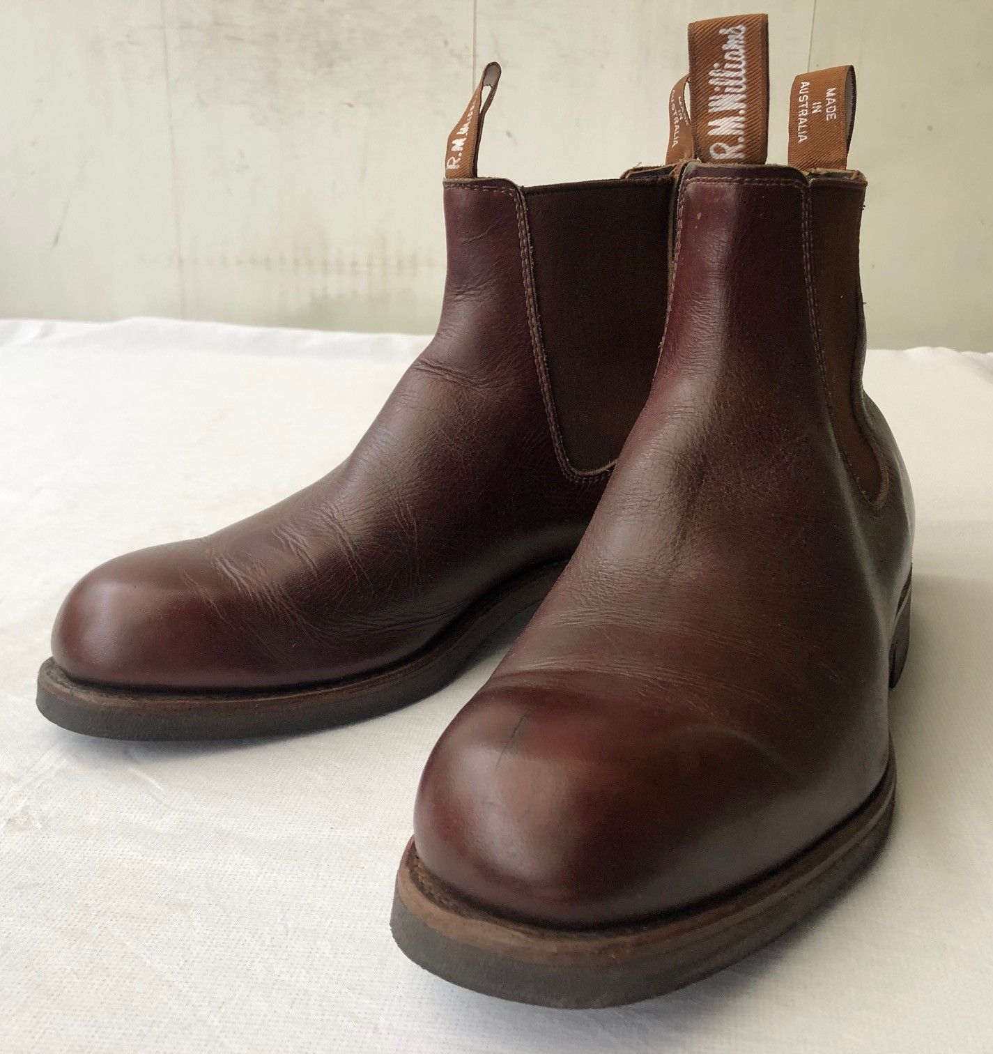 R.M. Williams RM Williams Burgundy Leather Cheslea Boots | Grailed