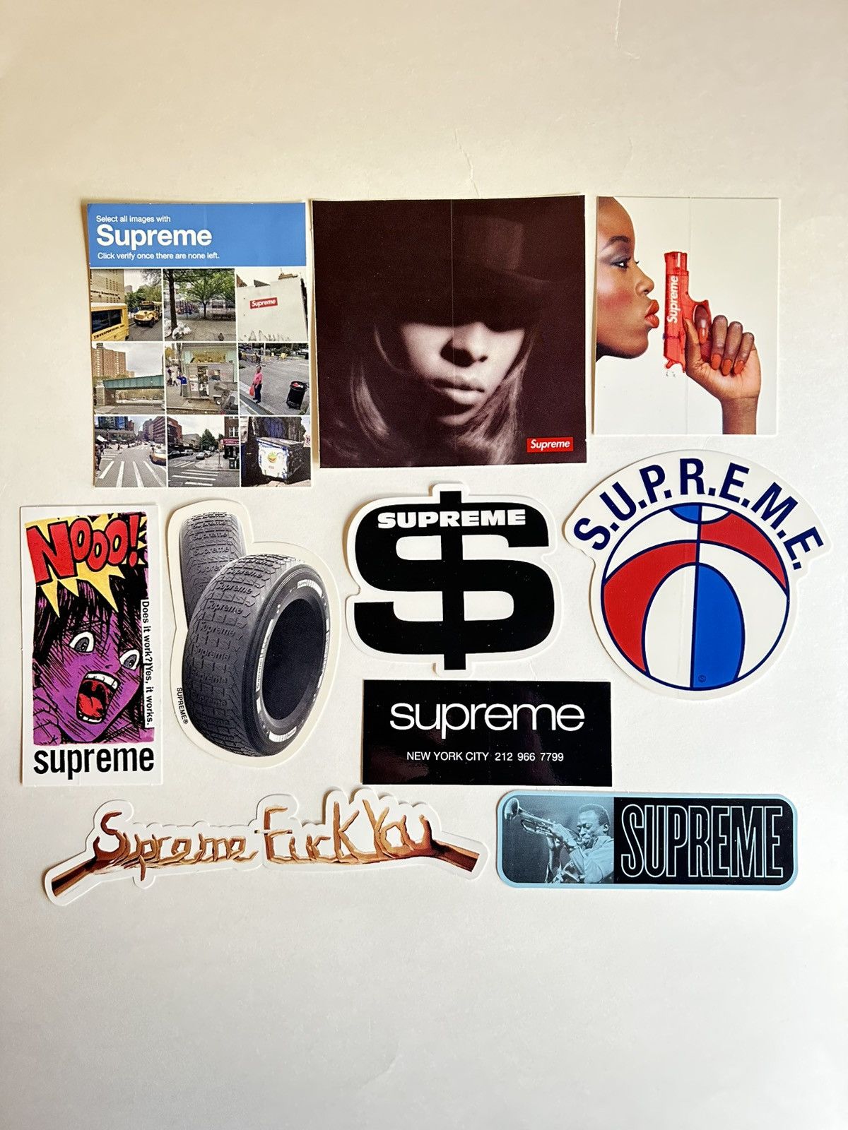 Supreme 10x Supreme Stickers Lot | Grailed