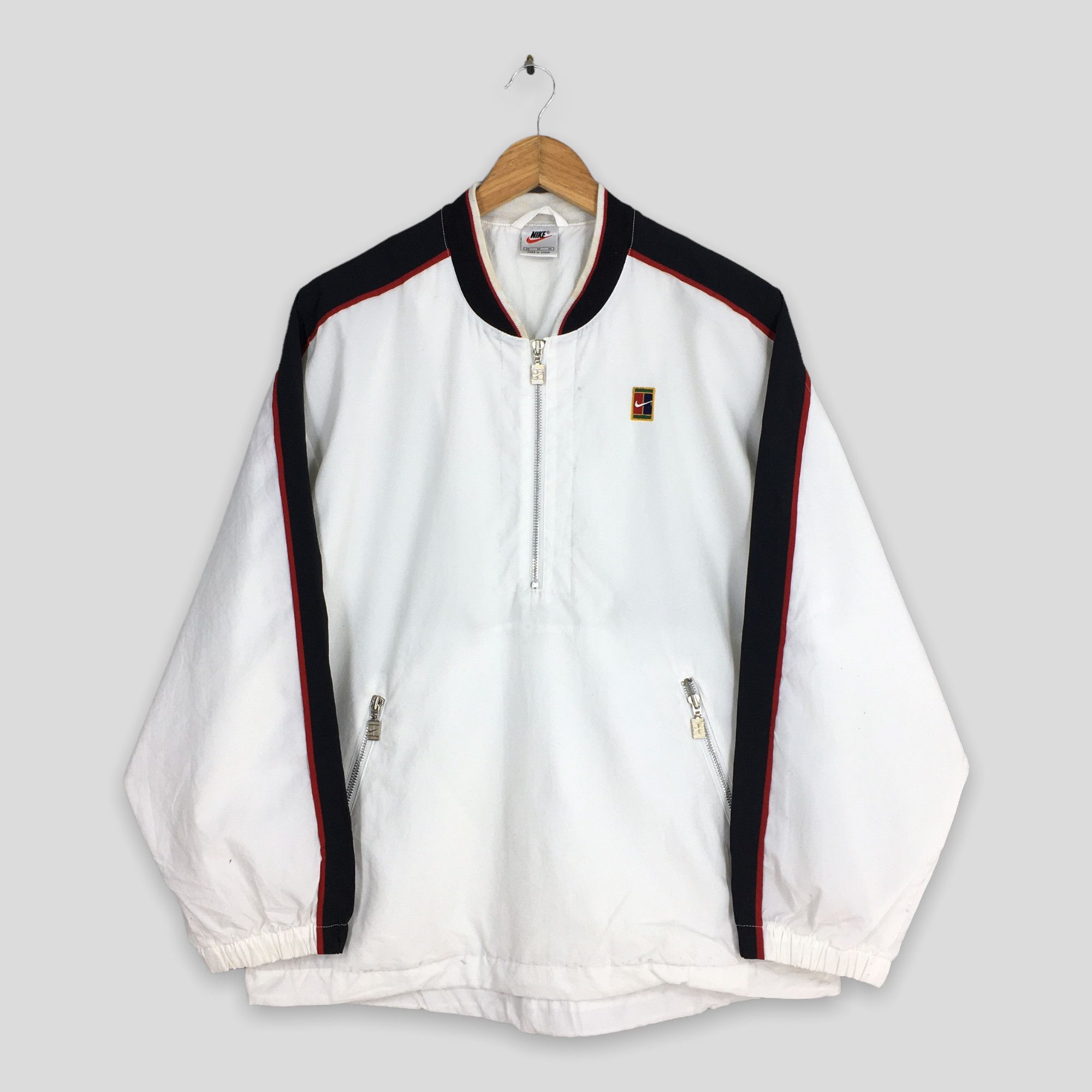 Nike × Nike ACG × Vintage 90's Nike Andre Agassi Windbreaker White ...