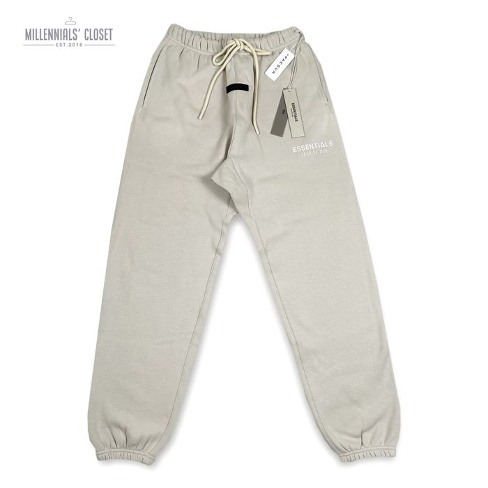 Pacsun Fear of God Essentials Sweatpants Silver Cloud FW23 size M | Grailed