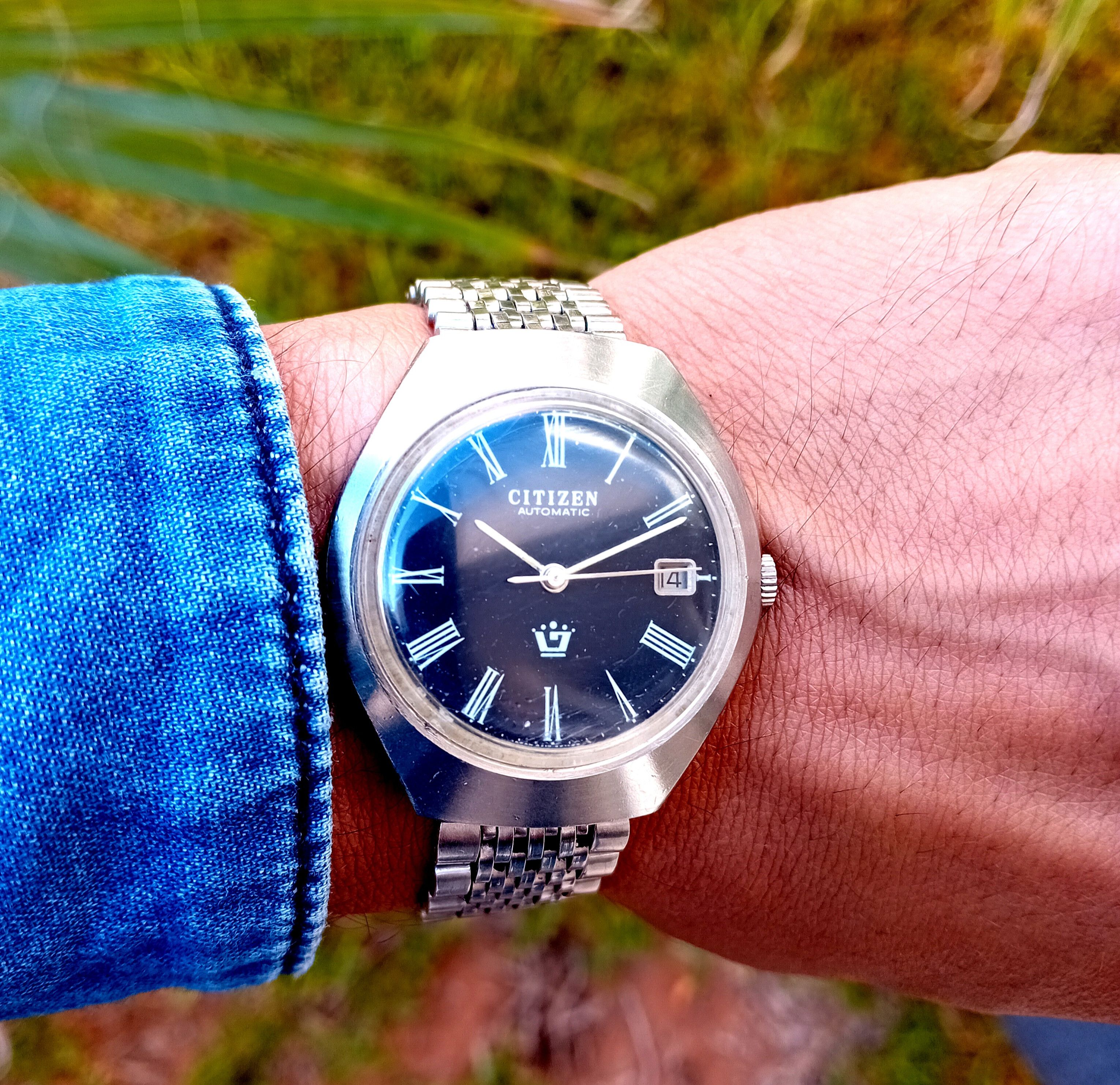 Japanese Brand × Vintage Citizen Watch Automatic Blue Vintage Watch ...