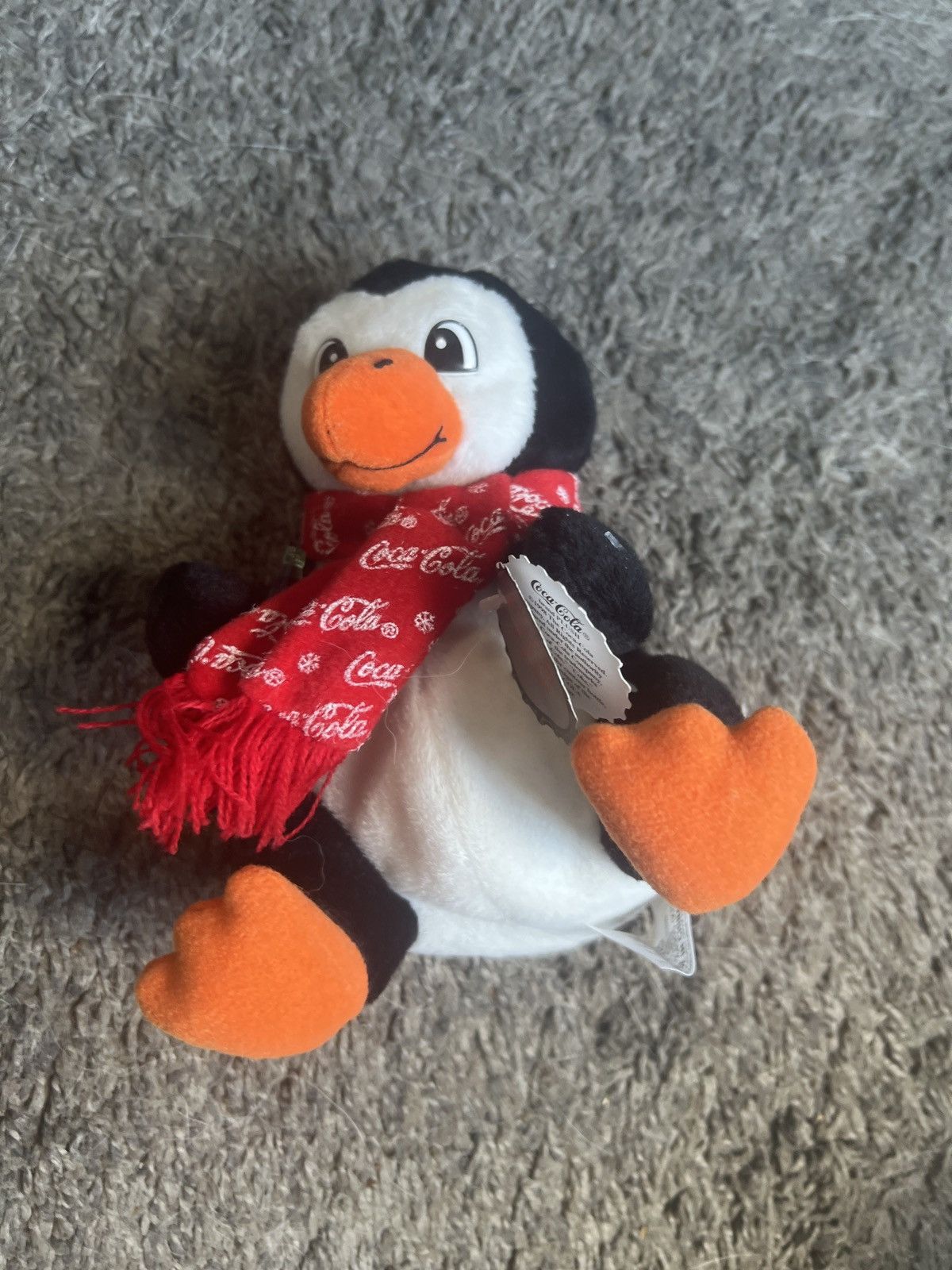 Coca Cola 1998 Coca-Cola Penguin In Snowflake Scarf Bean Bag Plush ...