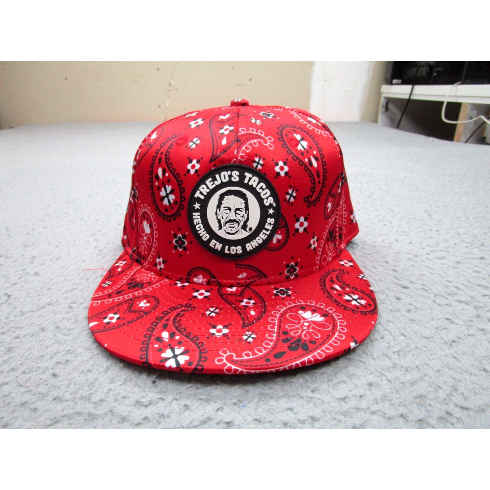 Vintage Trejos Tacos Hat Cap Snap Back Red Black Paisley | Grailed