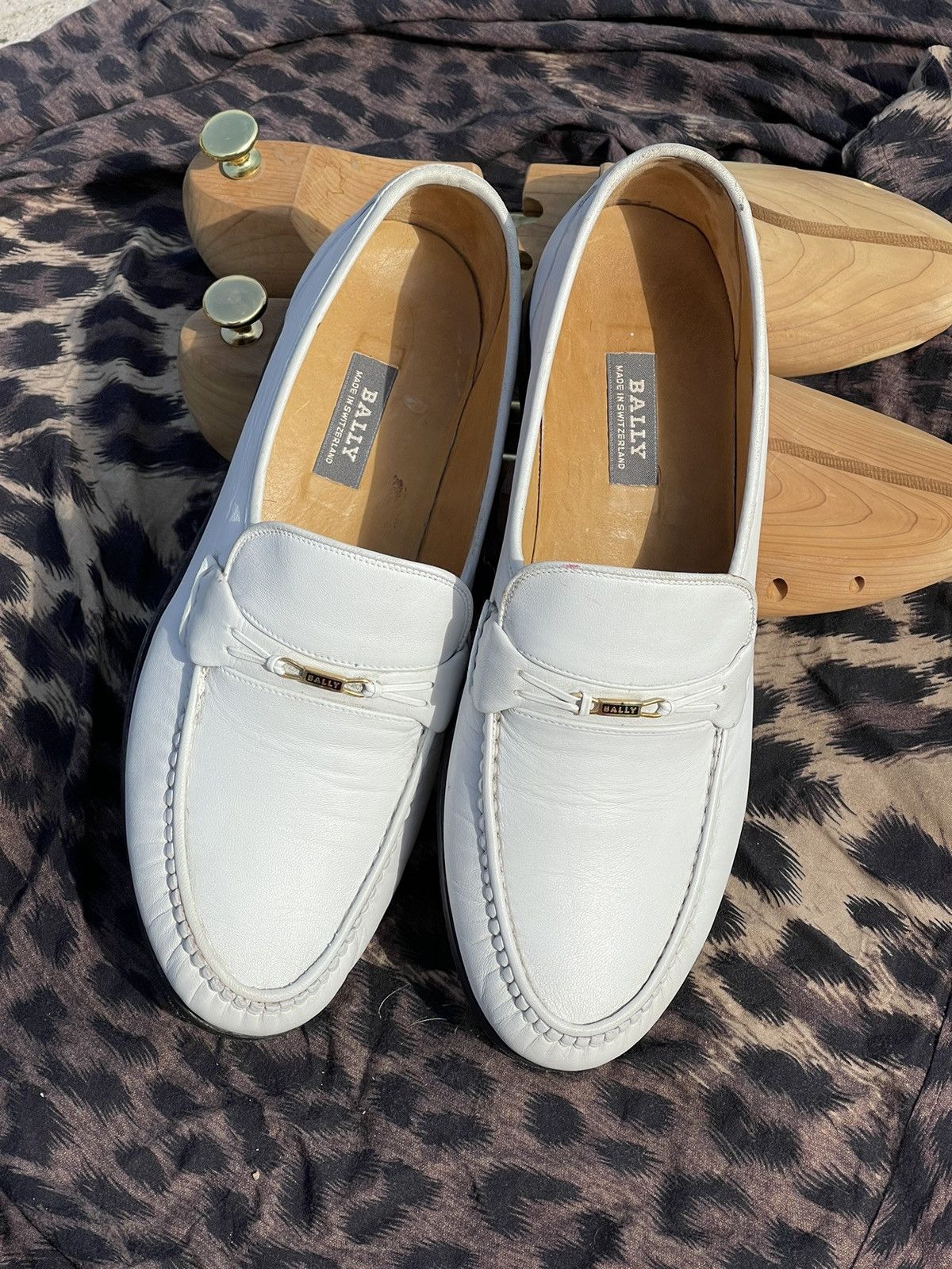 Bally Bally White penny loafers leather | Grailed