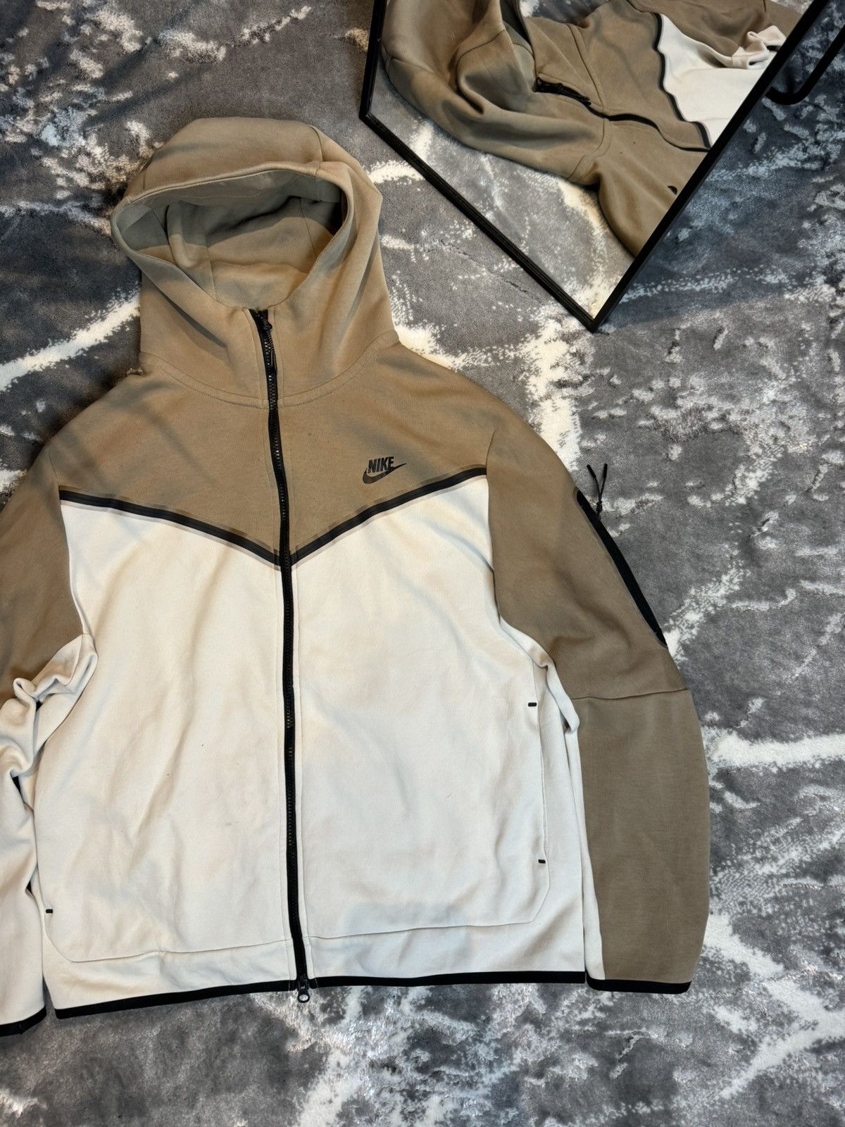 Nike Nike Tech Fleece Brown Zip Hoodie Ninja Neck Drill | Grailed