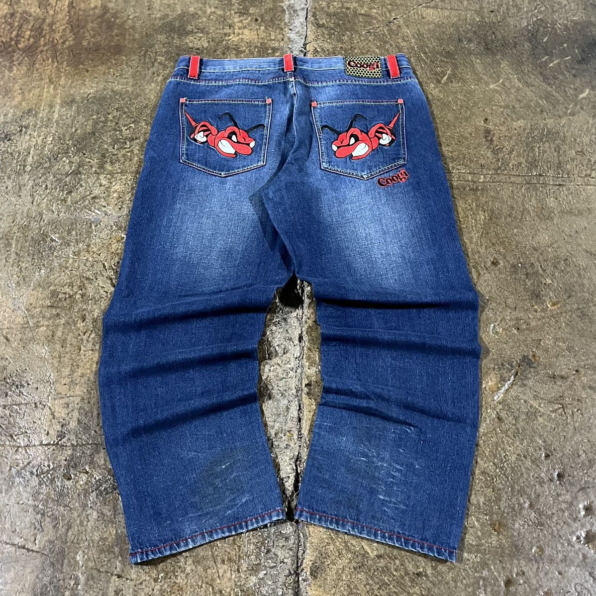 Coogi Crazy Vintage Y2K Coogi Bumble Bee Jeans Baggy Skater JNCO | Grailed