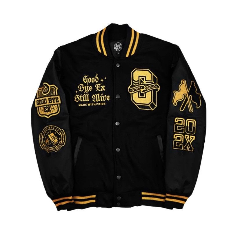 Bomber Jacket × Streetwear × Varsity Jacket Varsity jacket good bye ex ...