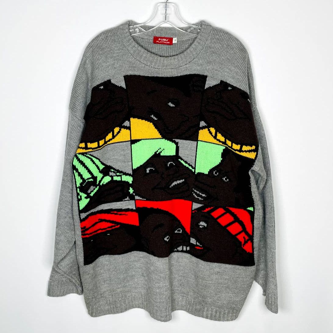 Fubu Vintage 90s FUBU Platinum Fat Albert Junkyard Gang Sweater | Grailed