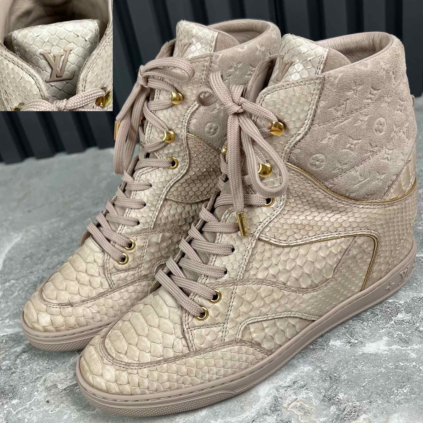 Louis Vuitton Millenium Wedge Sneaker Boots Python Leather 39 EUR | Grailed