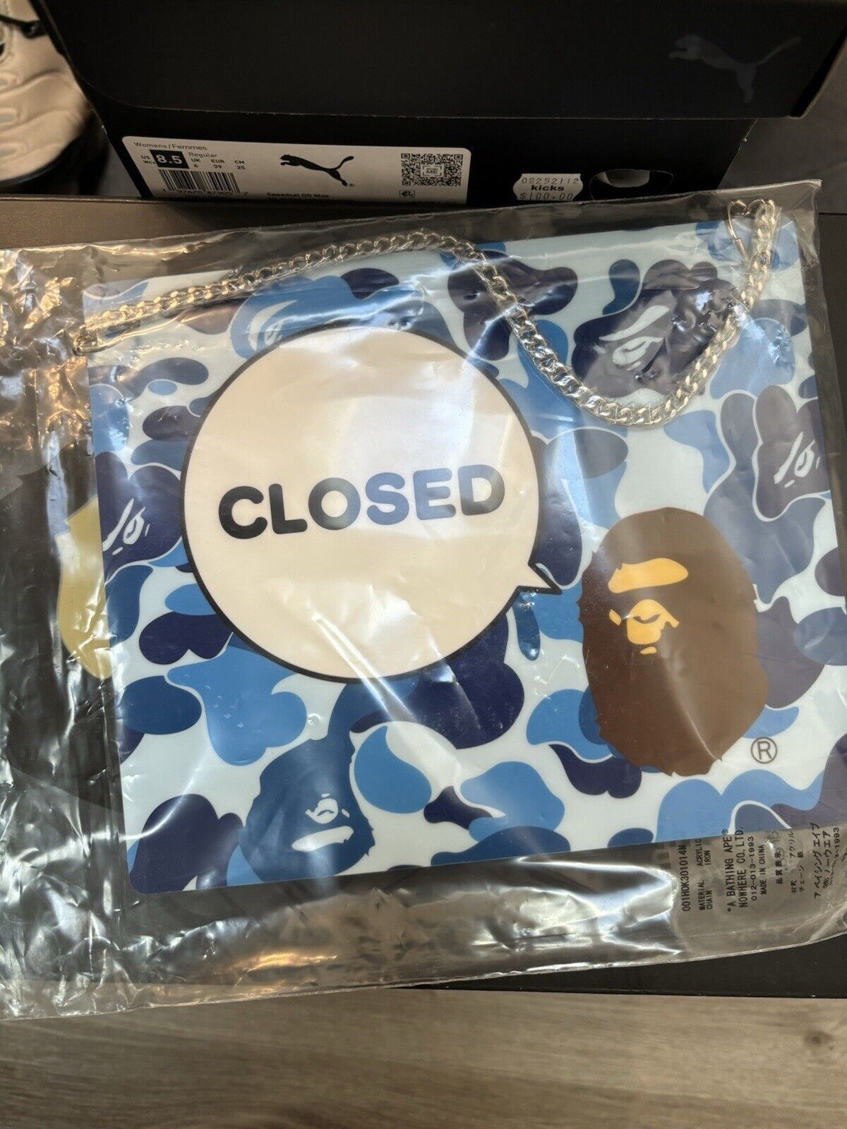 Bape A Bathing Ape Hanging Open Closed Signboard ABC CAMO Pattern | Grailed