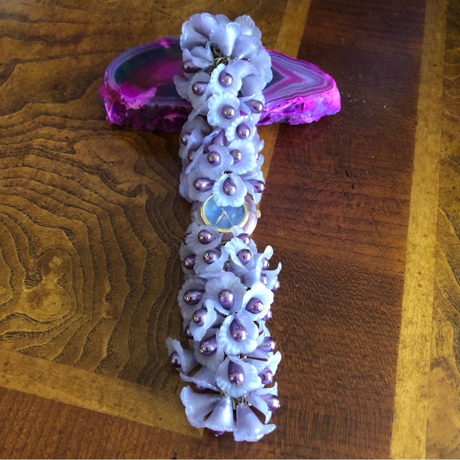 Vintage Vintage 80s Bonetto Candy calla lily bracelet watch | Grailed