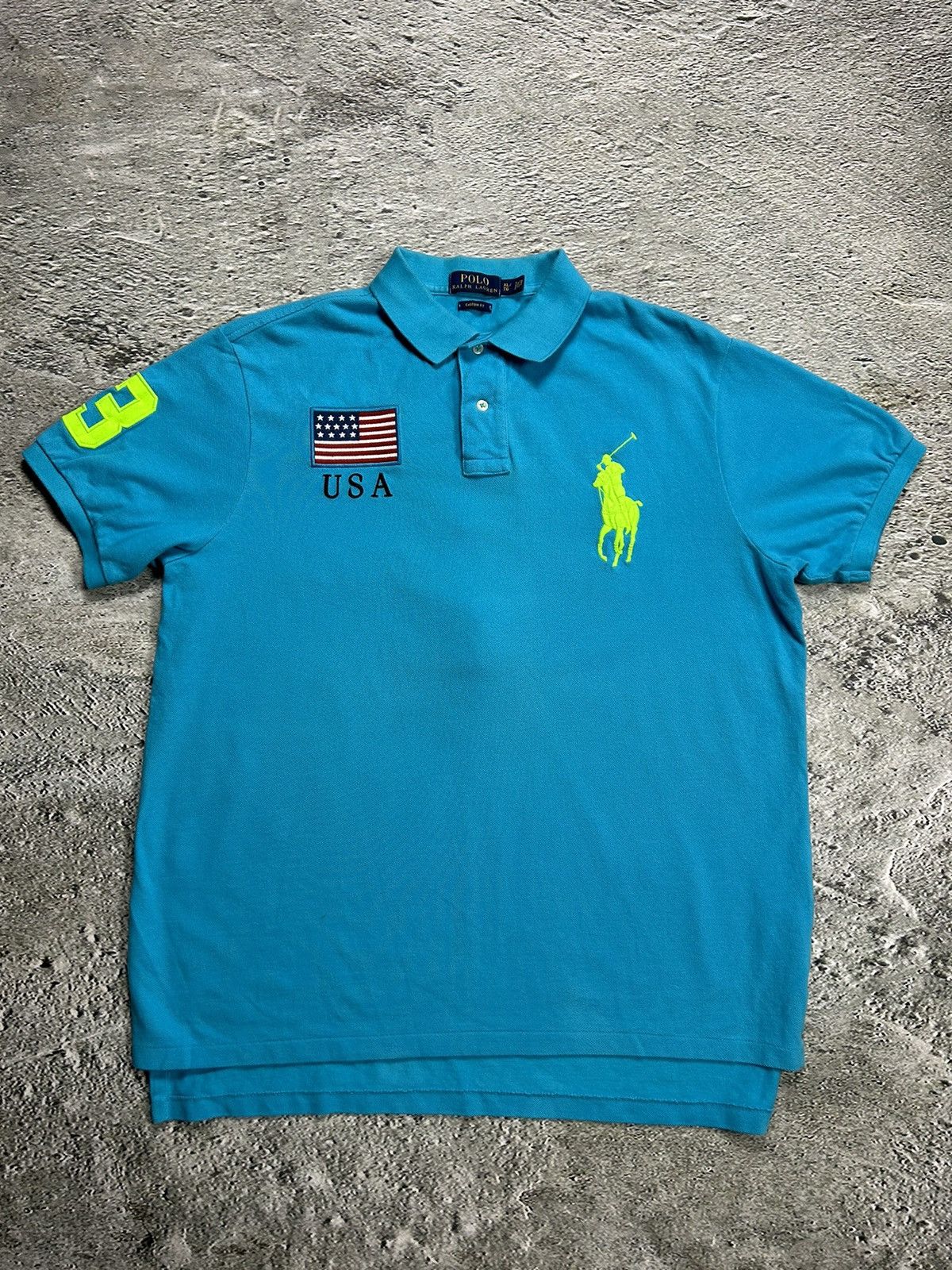 Polo Ralph Lauren × Ralph Lauren × Vintage Polo Ralph Lauren USA Polo T-shirt Chief Keef vintage ...