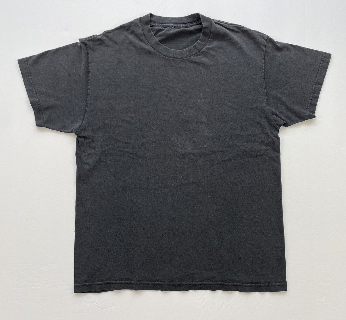 Art × Streetwear × Vintage Vintage Blank Black Faded T Shirt Essential Classic Large | Grailed