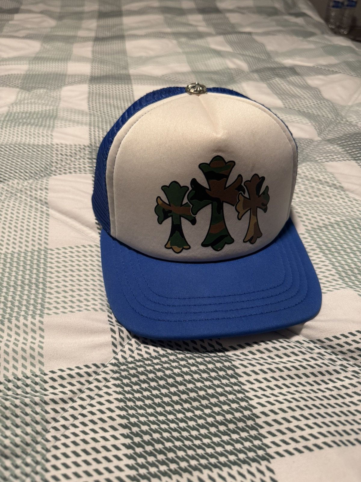 Chrome Hearts Chrome Hearts Exclusive Camo Triple Cross Trucker Hat ...