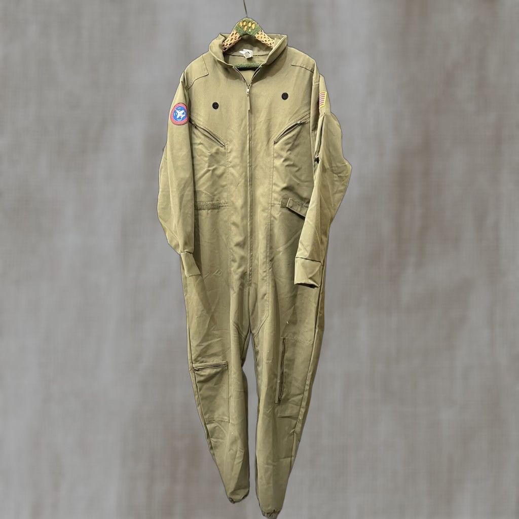 Vintage Rubie's Costume Adult S Green Top Gun Flight Suit Maverick ...