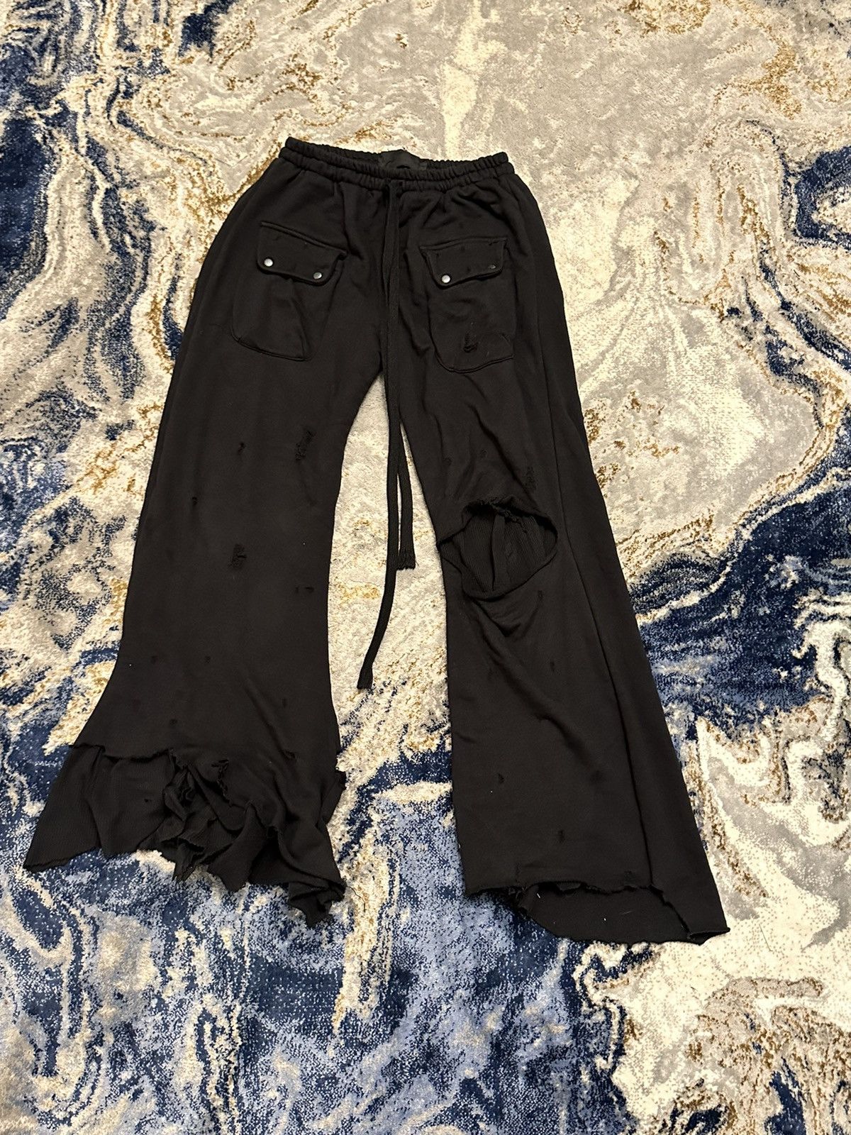 Designer × Streetwear dasyori layered black sweats | Grailed