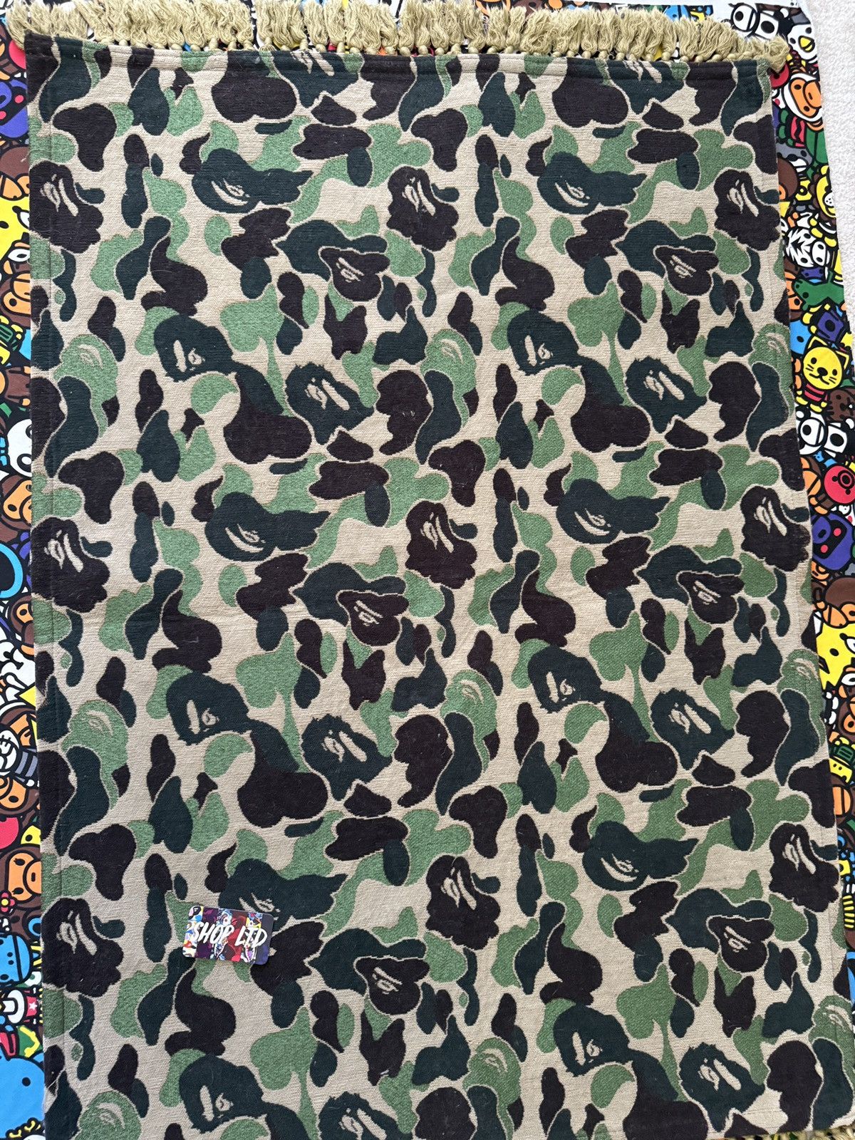 Bape A Bathing Ape Giant Green Camo Rug | Grailed