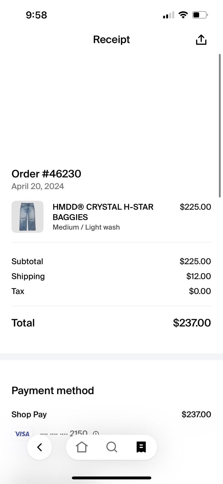 HMDD Crystal H Star Baggies | Grailed