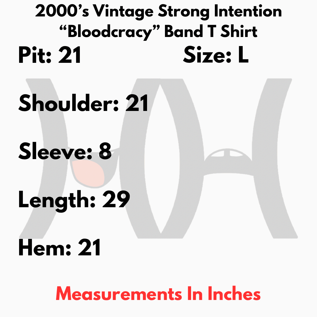 Vintage 2000’s Vintage Strong Intention “Bloodcracy” Band T Shirt | Grailed
