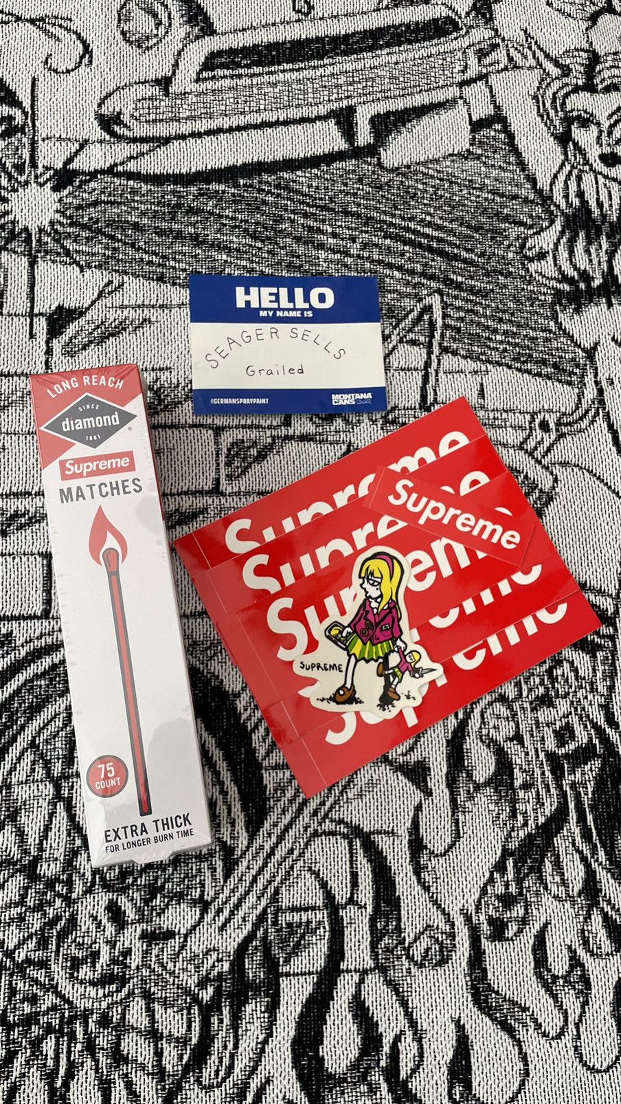 Supreme DIAMOND MATCHES + STICKY LOT | Grailed