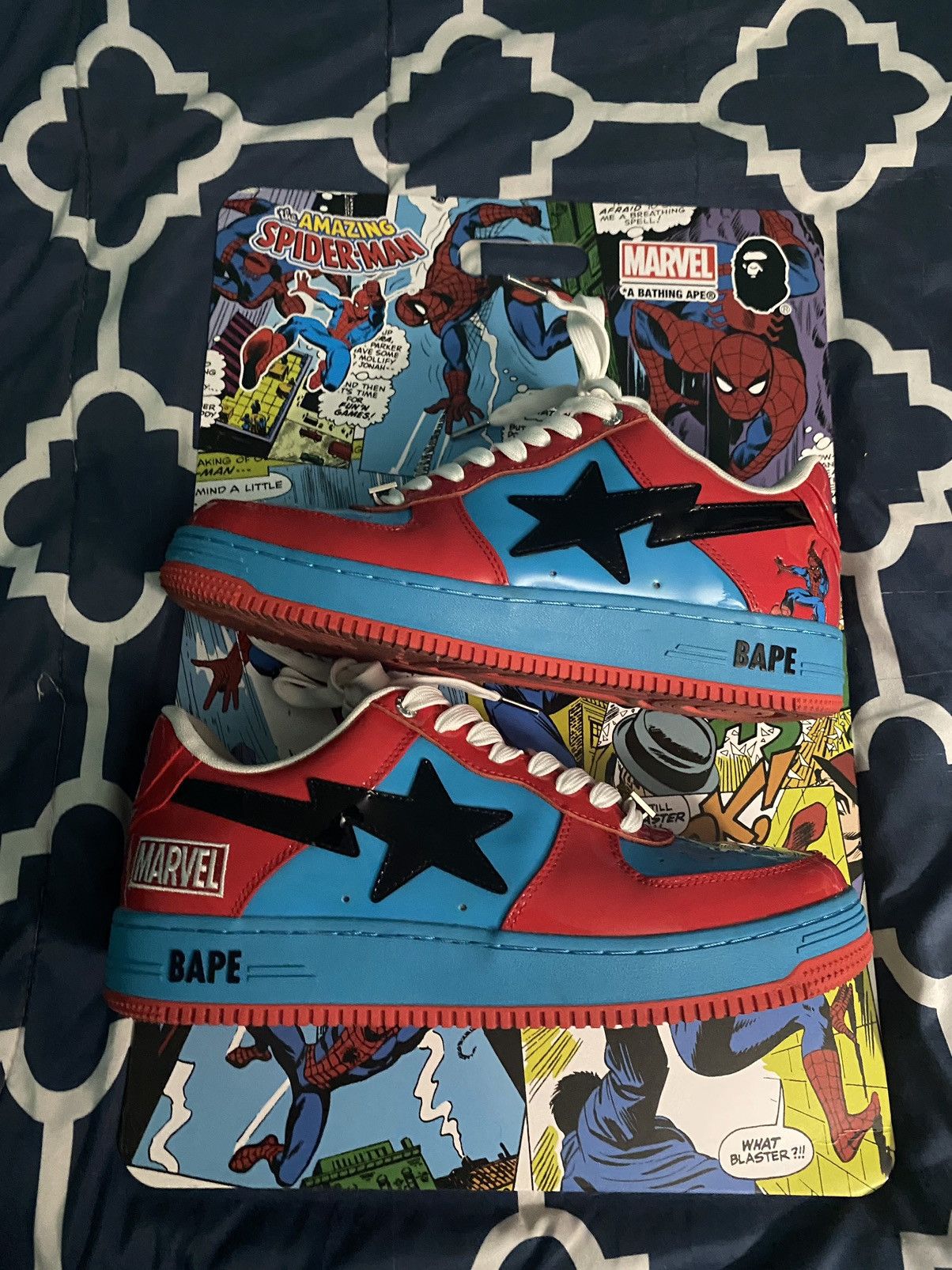 Bape Marvel X Bape Spiderman BapeSta | Grailed