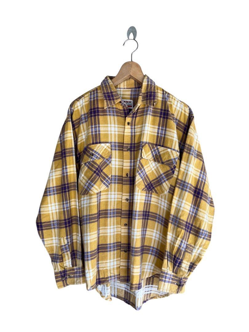 Vintage Vintage Calico Ball Plaid Tartan Flannel Shirt 👕 | Grailed