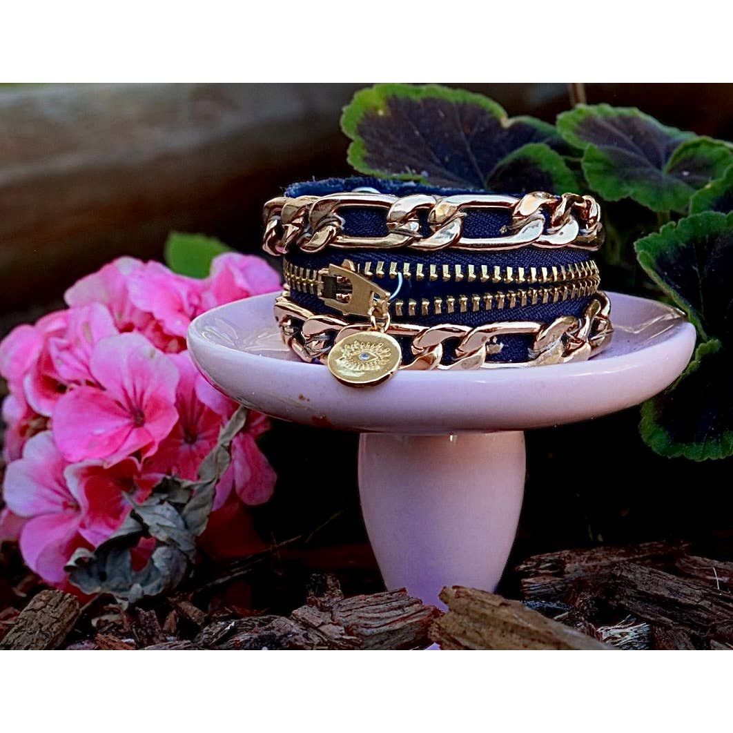 N Handmade/Denim/Gold Chain Bracelet Stylish Jewelry | Grailed