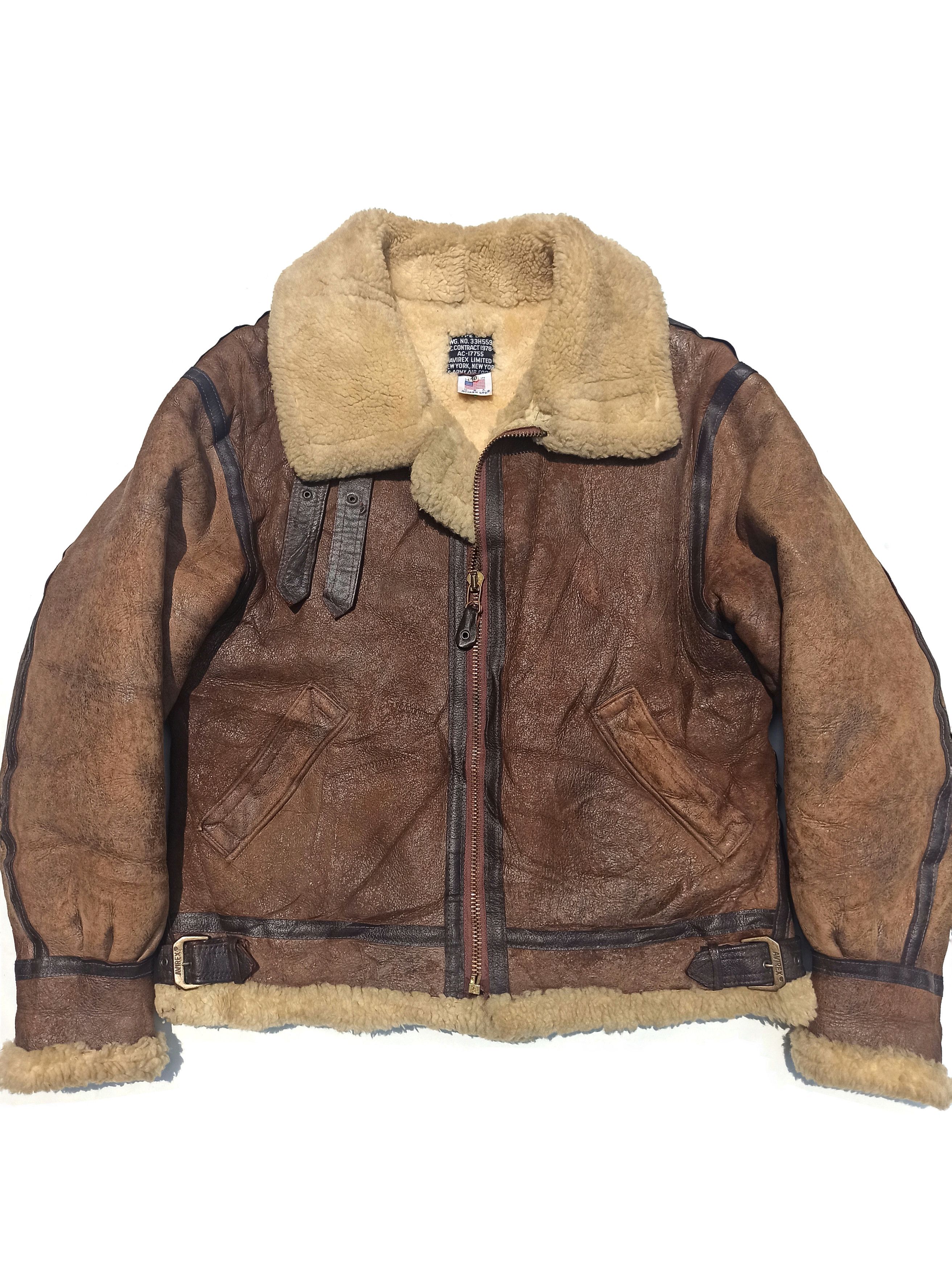 Avirex Vtg 80s Avirex B3 USAAF Sheepskin Bomber Flight Jacket | Grailed