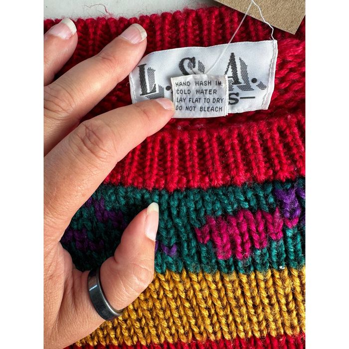 Vintage 80s Oversized Heart Sweater from LSA, Medium | Grailed