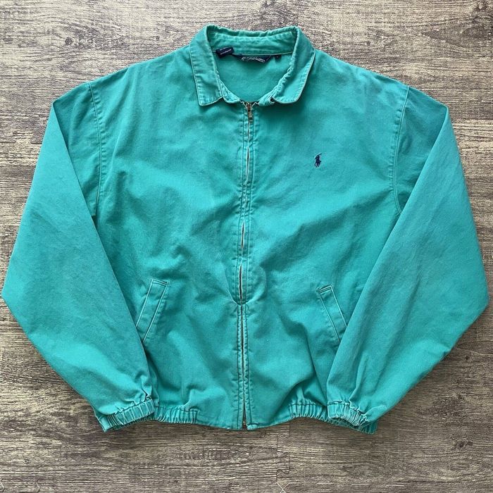 Polo Ralph Lauren Vintage 1990s Polo Ralph Lauren Mint Green Harrington Jacket | Grailed