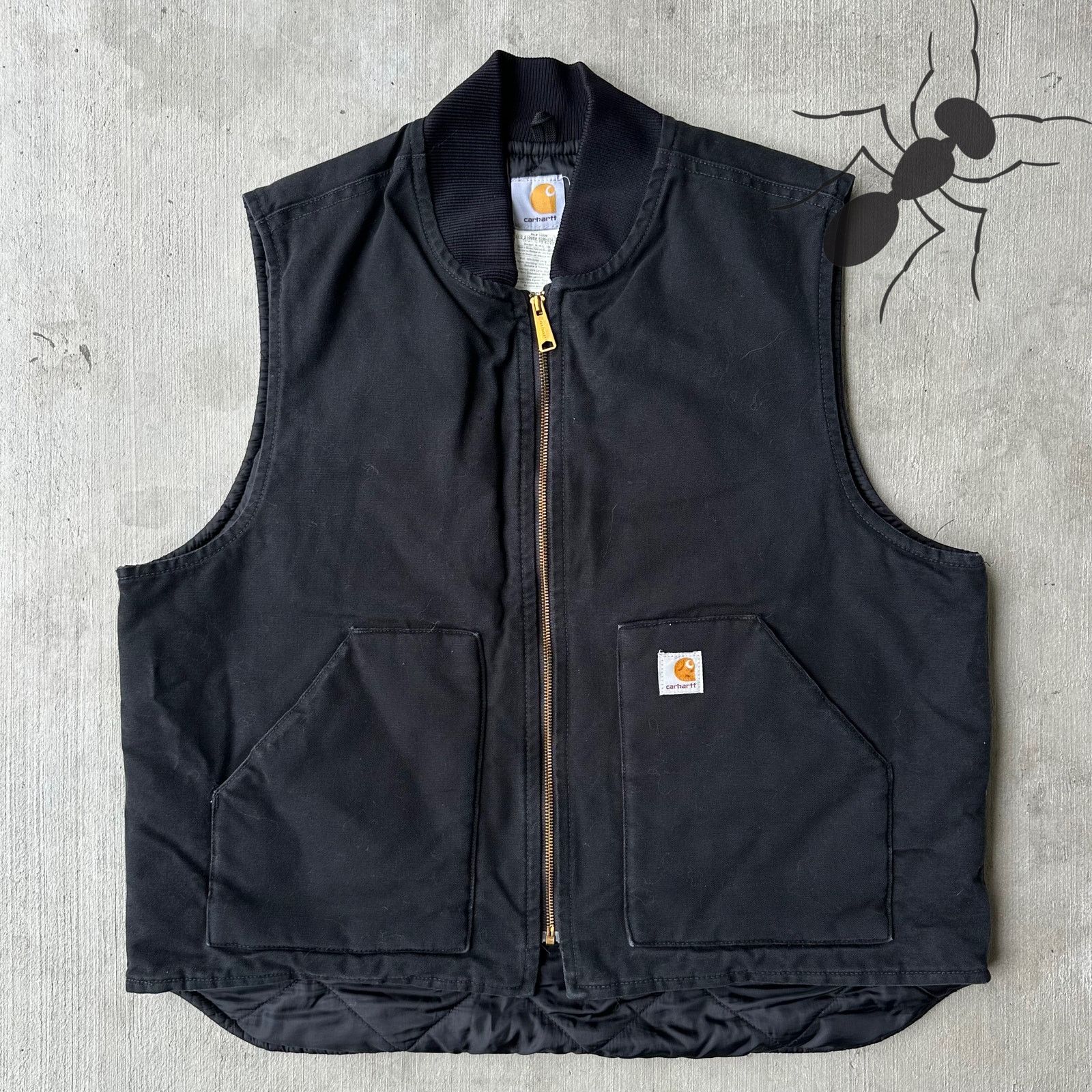 Carhartt × Vintage Vintage Y2K Carhartt V01 black work wear vest | Grailed
