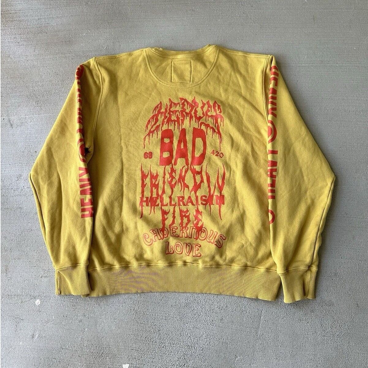 Hype Last Heavy Yellow Double Sided Men Large Made in USA | Grailed