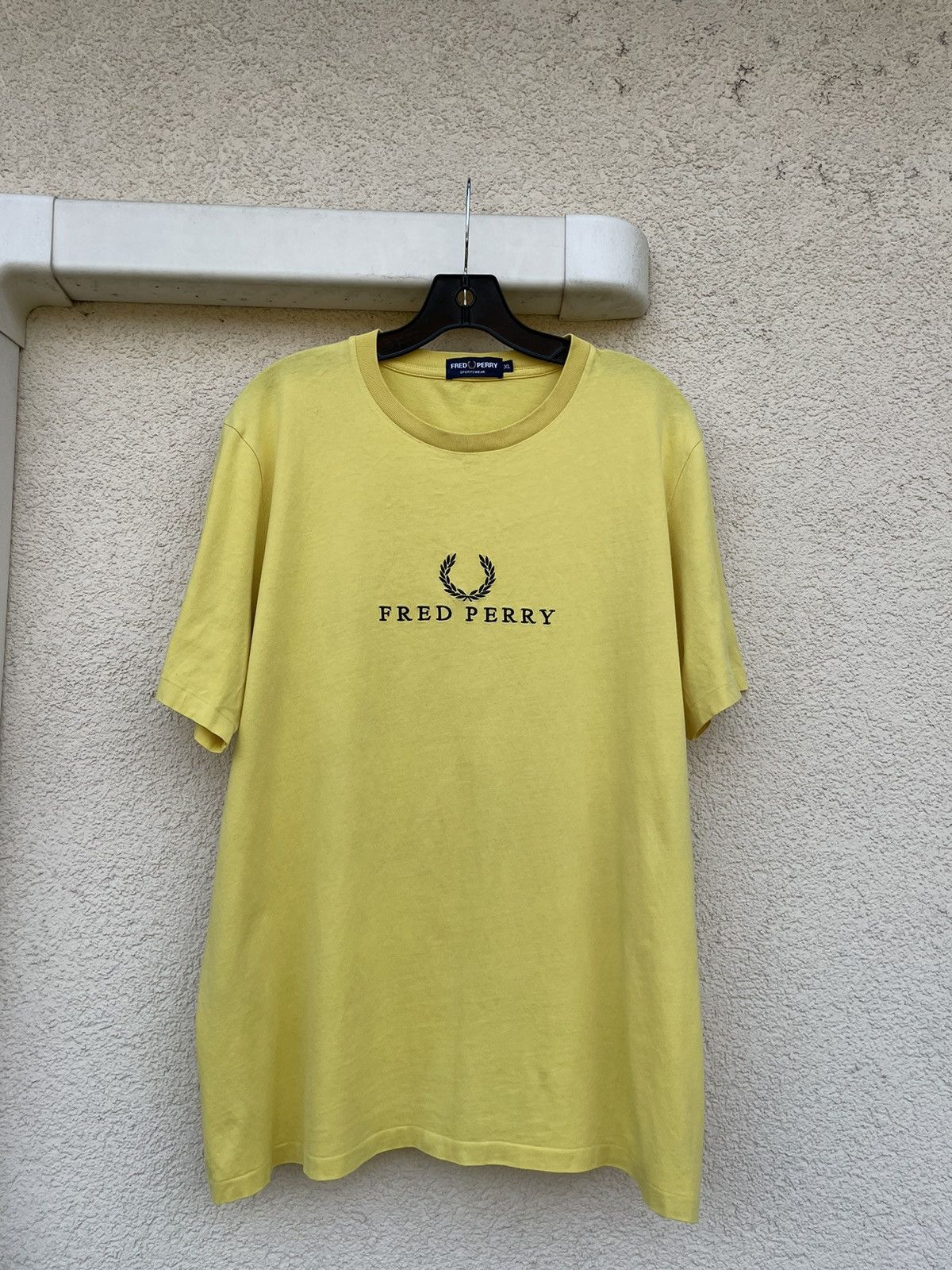 Fred Perry × Vintage Yellow Center Logo Fred Perry Vintage Tshirt | Grailed