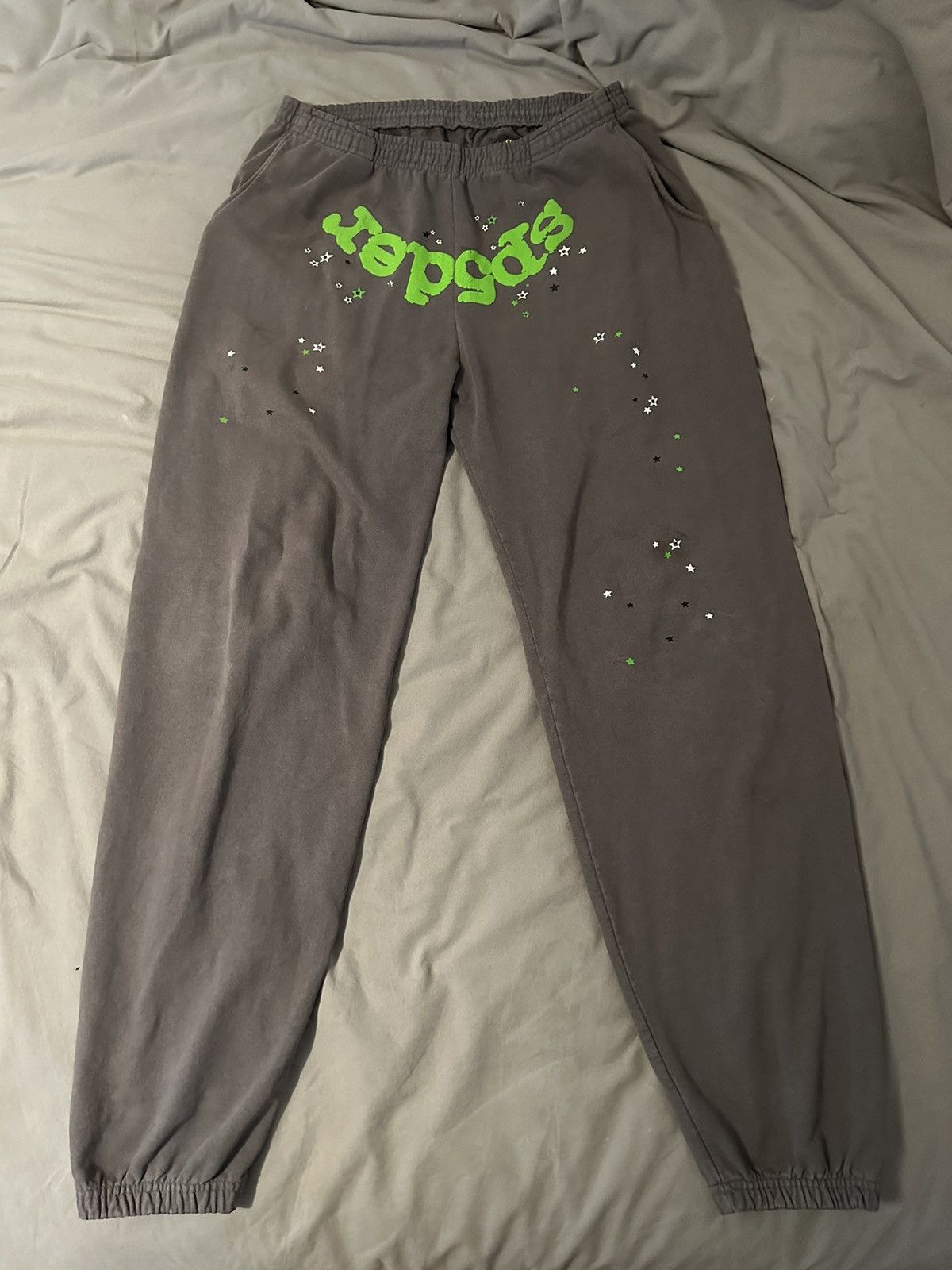 Spider Worldwide Sp5der slate grey sweatpants | Grailed