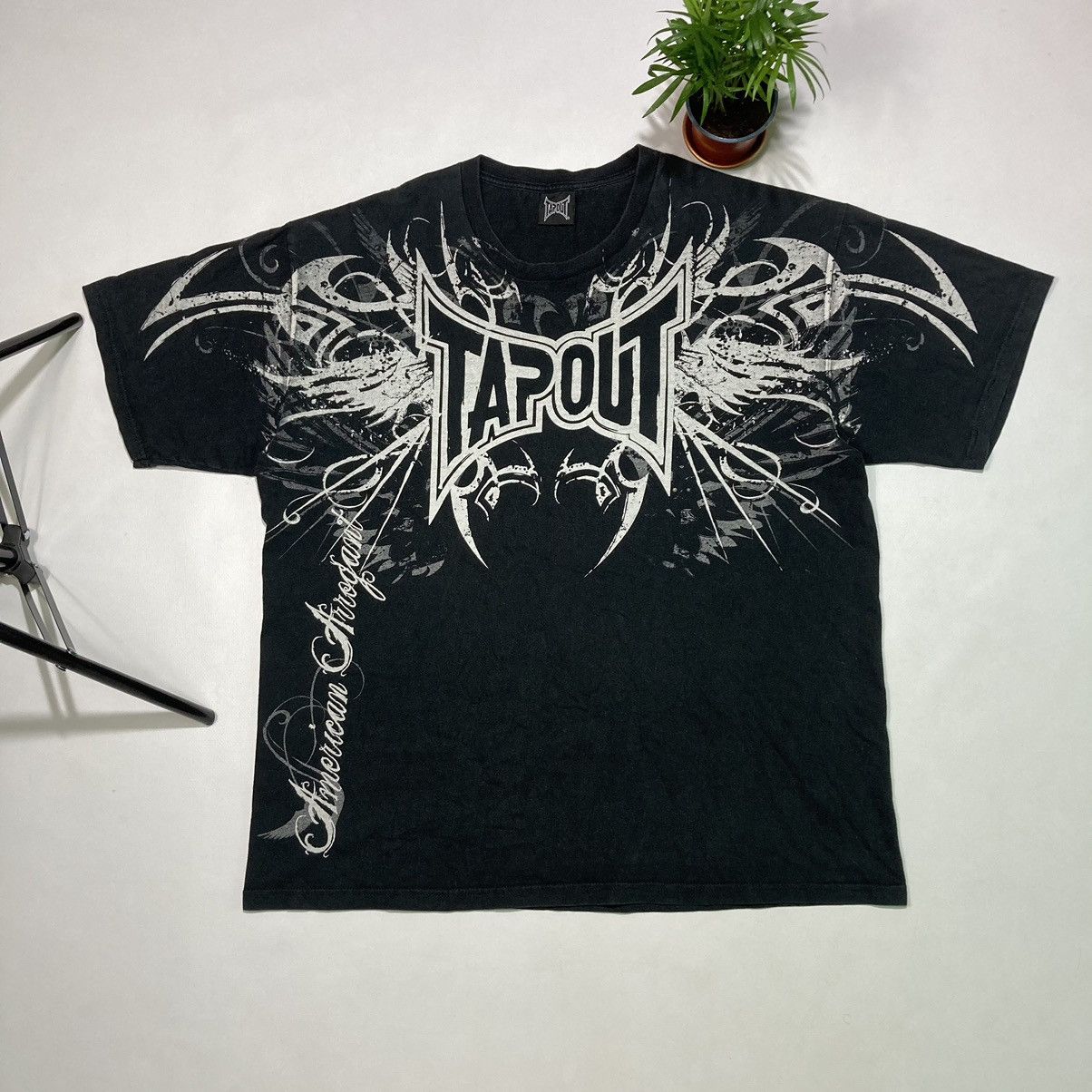 Affliction × Ed Hardy × Tapout Rare Tapout Wings Cross Tee Y2K ...
