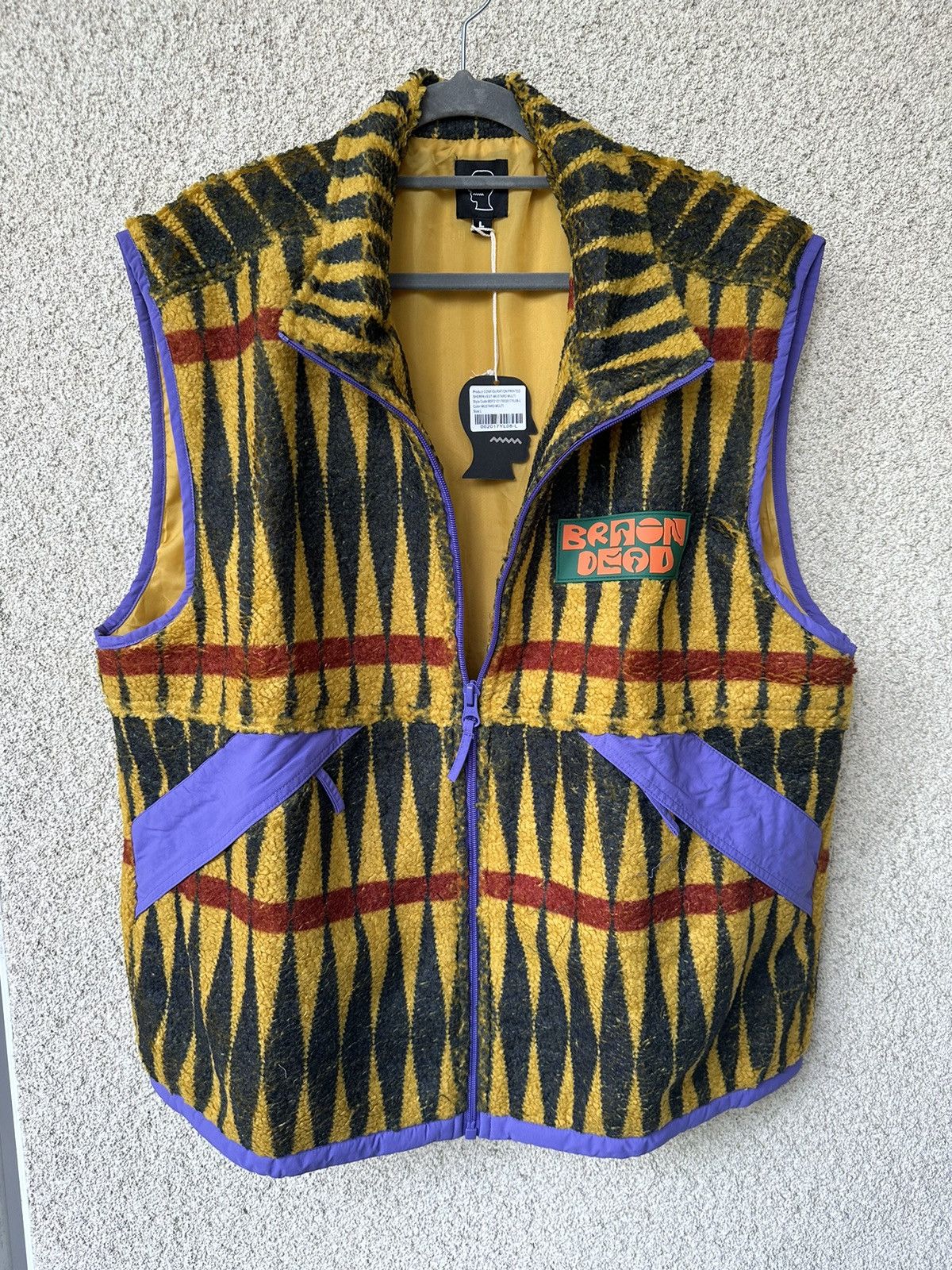 Brain Dead Brain Dead Configuration Sherpa Vest | Grailed