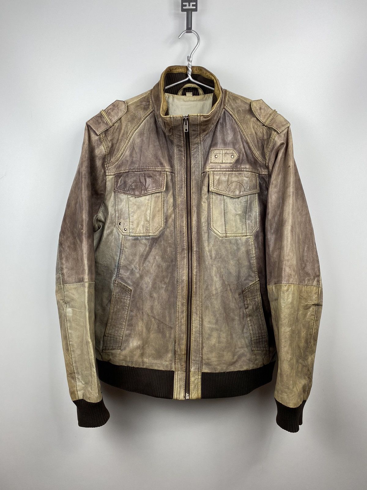 Japanese Brand Vintage Y2K Nils Sundstrom Denim Goods leather jacket ...