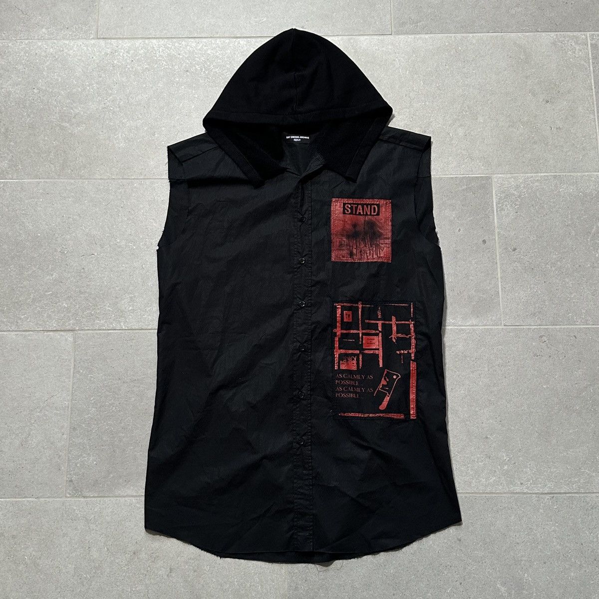Raf Simons Raf Simons Archive Redux SS02 Sleeveless Hooded Shirt | Grailed
