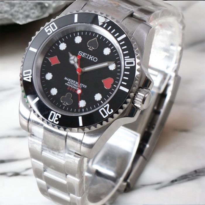 Seiko Seiko Mod Submariner Poker Dial Steel Automatic Watch 41mm | Grailed
