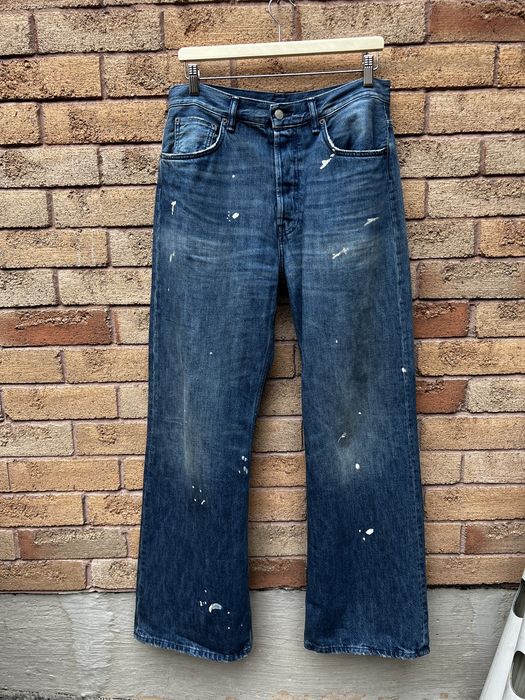 Acne Studios Acne studios 2021M paint splatter wide flared denim *Rare ...